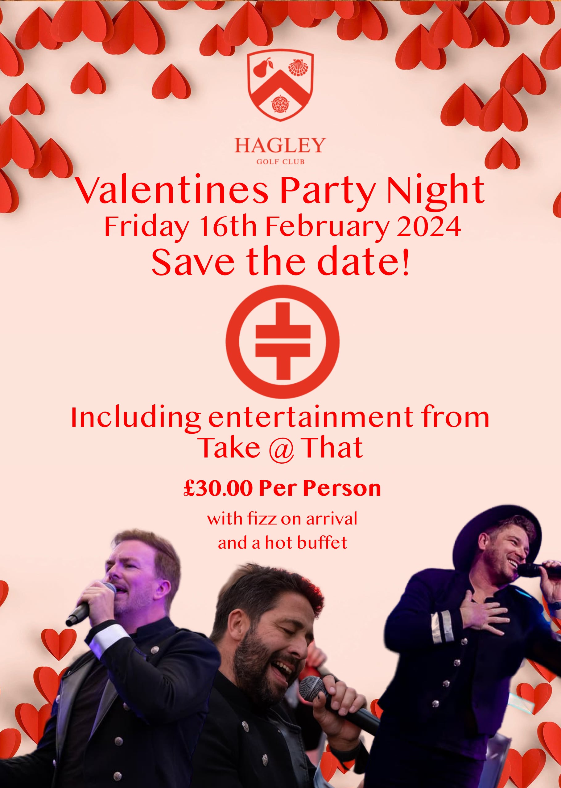 Valentines Party Night - 16th February 2024 - Hagley Golf Club